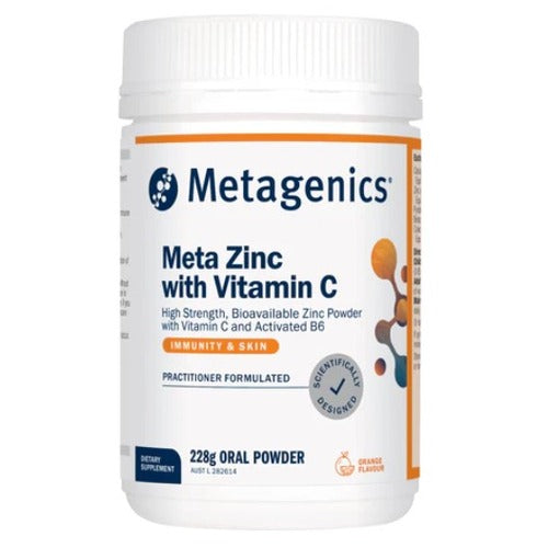 Metagenics Meta Zinc With Vitamin C Orange 114g