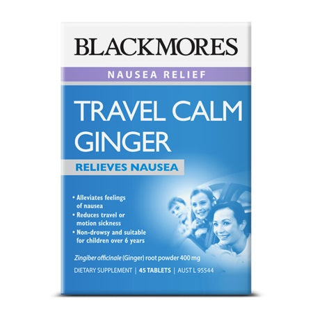 Blackmores Travel Calm Ginger 45Tabs Ginger