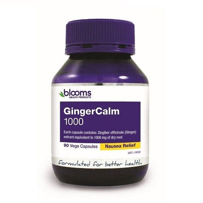 Blooms Gingercalm 1000mg 90Vcaps Ginger (Zingiber Officinale)